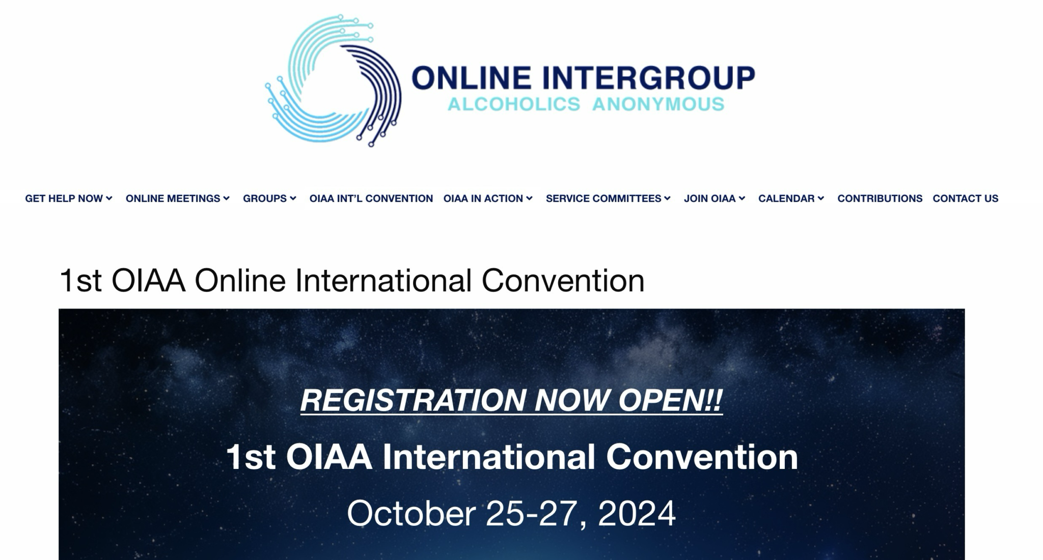 1st OIAA Online International Convention - Alcoholics Anonymous in ...
